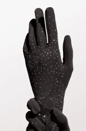 SEYMOURE Grace Glove With Handset Crystals - Black