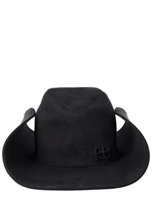Ruslan Baginskiy Cowboy Hat With Logo - Black