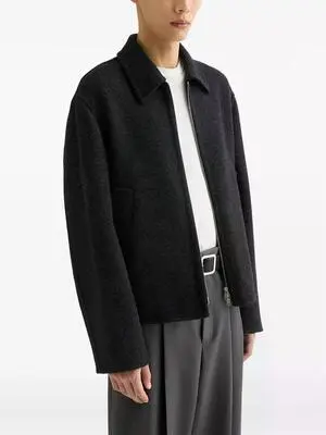 JIL SANDER Textured Wool Jacket - Black