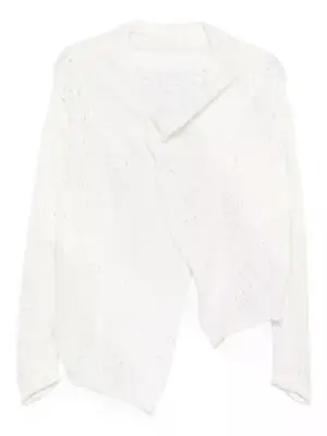 Y’s Asymmetric Knitwear - White