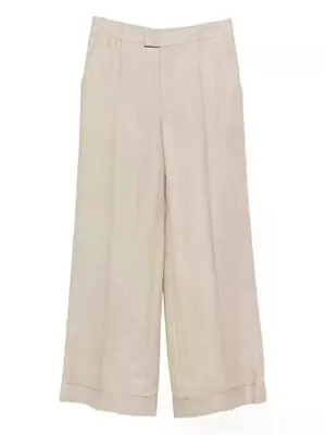 Brunello Cucinelli Pleated Wide-leg Trousers - Neutrals