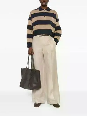 Brunello Cucinelli Pleated Wide-leg Trousers - Neutrals