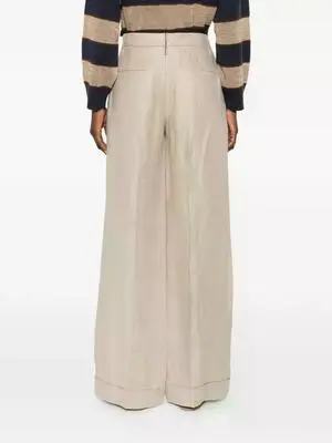 Brunello Cucinelli Pleated Wide-leg Trousers - Neutrals