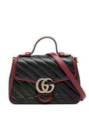 Gucci Gg Marmont Matelasse Leather Torchon Top Handle Satchel