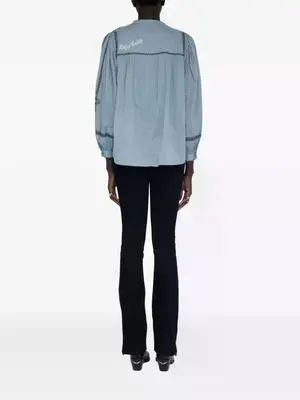 Zadig&Voltaire Tigy Embroidered Tunic - Blue