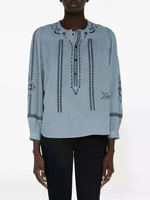 Zadig&Voltaire Tigy Embroidered Tunic - Blue