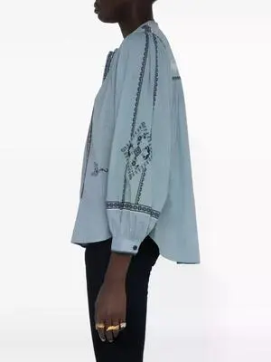 Zadig&Voltaire Tigy Embroidered Tunic - Blue