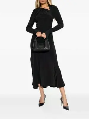 Victoria Beckham Long-sleeve Twisted Midi Dress