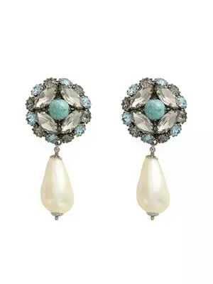 Dolce & Gabbana Faux-pearl Drop Earrings - Silver