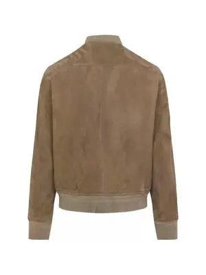 TOM FORD Zipped Bomber Jacket - Brown