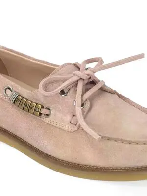 Pinko Suede Moccasins With Jewel Details - Pink