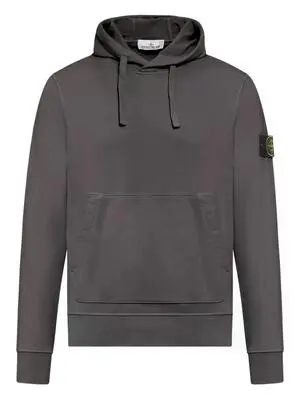 Stone Island Drawstring Kangaroo-pocket Hoodie - Grey