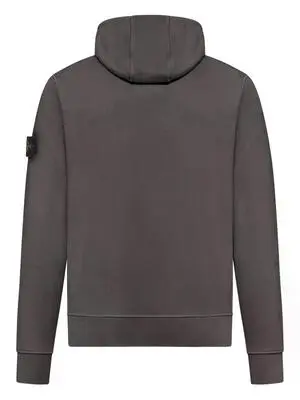 Stone Island Drawstring Kangaroo-pocket Hoodie - Grey