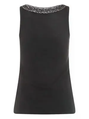 Fabiana Filippi Sequin-collar Tank Top