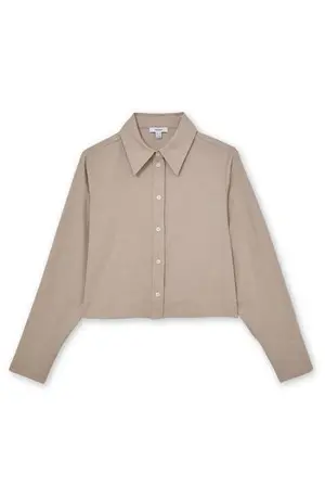 REISS Caylan Cropped Button-up Shirt - Neutral