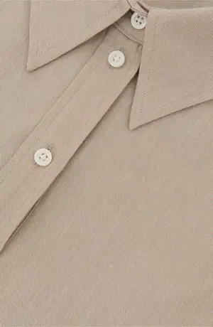 REISS Caylan Cropped Button-up Shirt - Neutral
