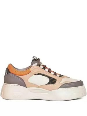 Fendi Force Embossed Padded Leather Sneakers