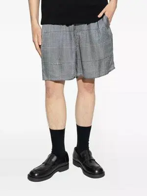 Balmain Houndstooth Elasticated Shorts - Grey