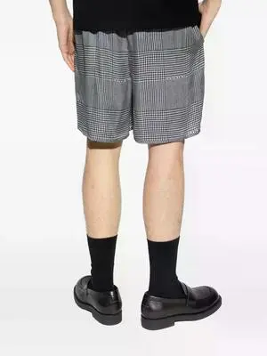 Balmain Houndstooth Elasticated Shorts - Grey
