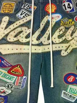 VALE FOREVER 1980s Patch Denim Shorts
