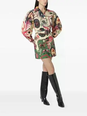 Farm Rio Printed Belted Dress