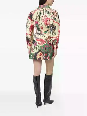 Farm Rio Printed Belted Dress