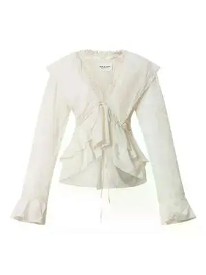 MARANT ETOILE Damienne Lace Blouse - Neutrals