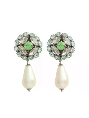 Dolce & Gabbana Faux-pearl Drop Earrings - Silver