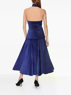 Rosie Assoulin A-line Corduroy Skirt - Blue