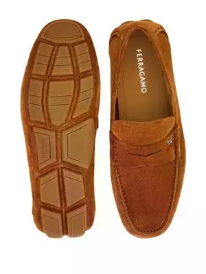 FERRAGAMO Gancini Loafers - Brown