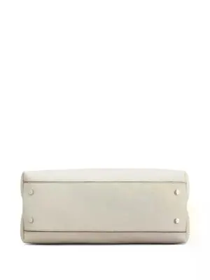 TOD'S Top Handle Tote Bag With Logo - Neutrals