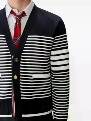 Thom Browne Striped V-neck Cardigan