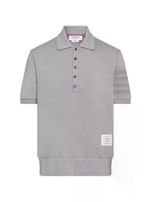 Thom Browne Garment Overdyed Jersey 4-bar Polo - Grey