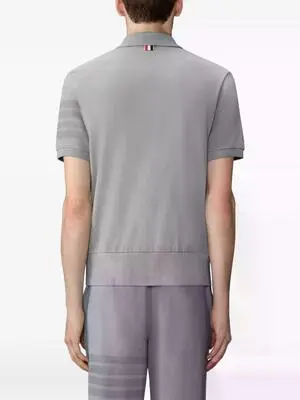 Thom Browne Garment Overdyed Jersey 4-bar Polo - Grey
