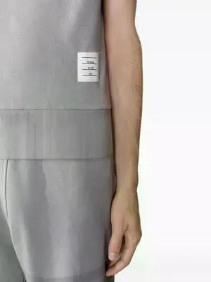 Thom Browne Garment Overdyed Jersey 4-bar Polo - Grey
