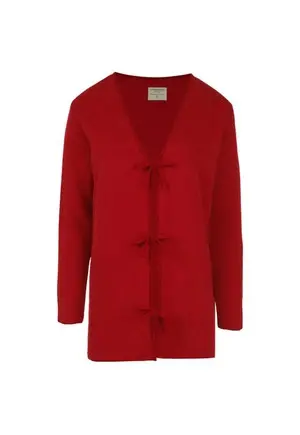 Alexandra Bueno Knit Bow Detailed Cardigan