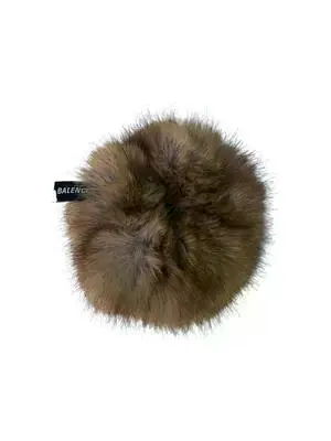 Balenciaga Holli Faux-fur Scrunchie - Brown