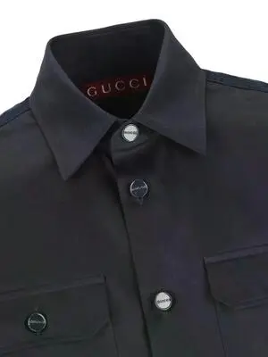 Gucci Gg-motif Long-sleeve Shirt