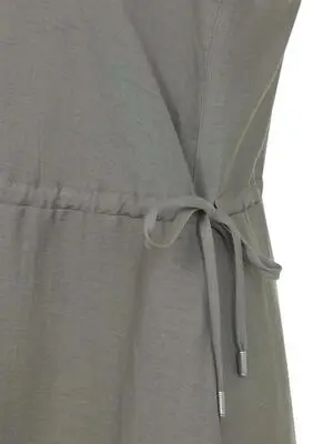 Peserico V-neck Midi Dress - Grey