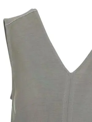 Peserico V-neck Midi Dress - Grey