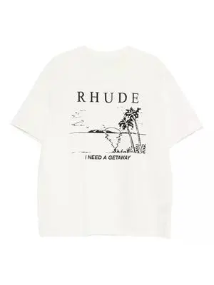Rhude Graphic-print T-shirt - Neutrals