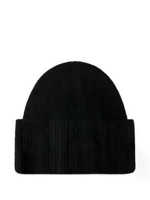 Destin Ribbed Wool Beanie - Black