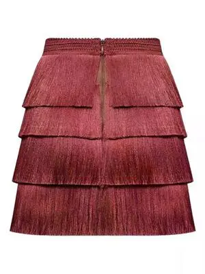 PatBO X Camila Coelho Amber Fringed Mini Skirt - Brown