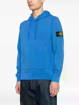 Stone Island Logo-patch Hoodie - Blue