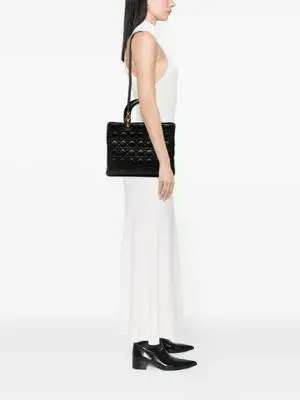 Dior 1997 Large Cannage Lady Satchel - Black