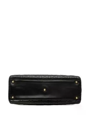 Dior 1997 Large Cannage Lady Satchel - Black
