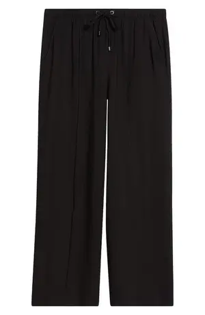 Dkny Woven Drawstring Flared Pants - Black