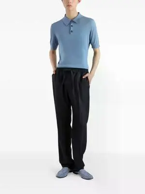 Dolce & Gabbana Buttoned Polo Shirt - Blue
