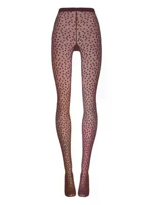 Wolford Dots Tights Brown