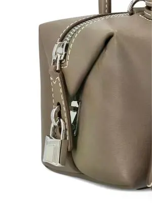 Max Mara Top Handle Padlock-detail Tote Bag - Brown